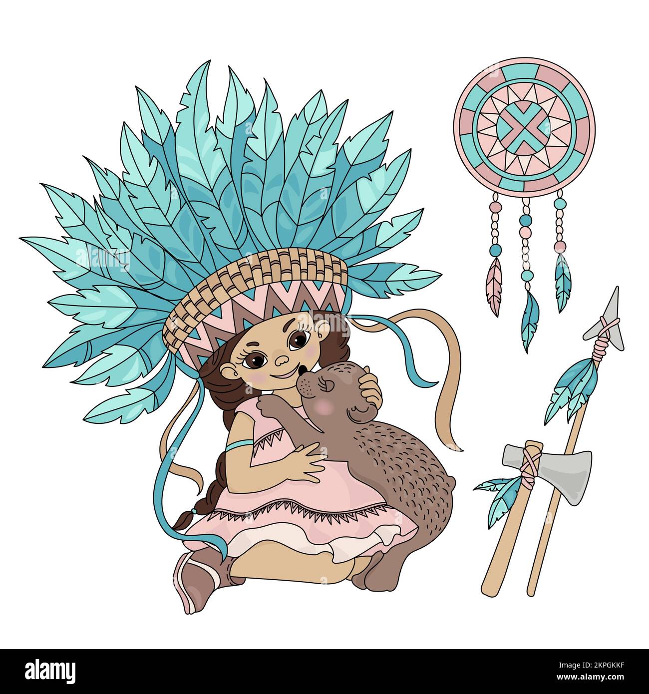Native american art children hi-res stock photography and images - Alamy