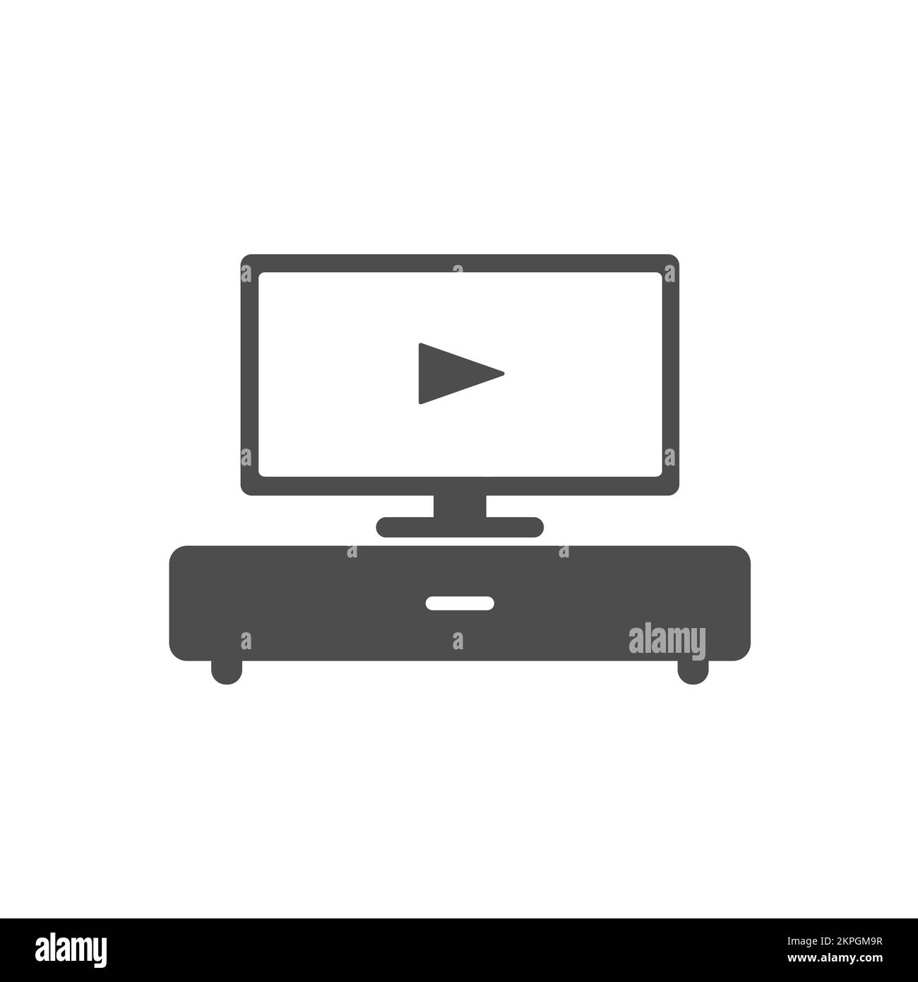 smart tv silhouette vector icon isolated on white Stock Vector Image ...