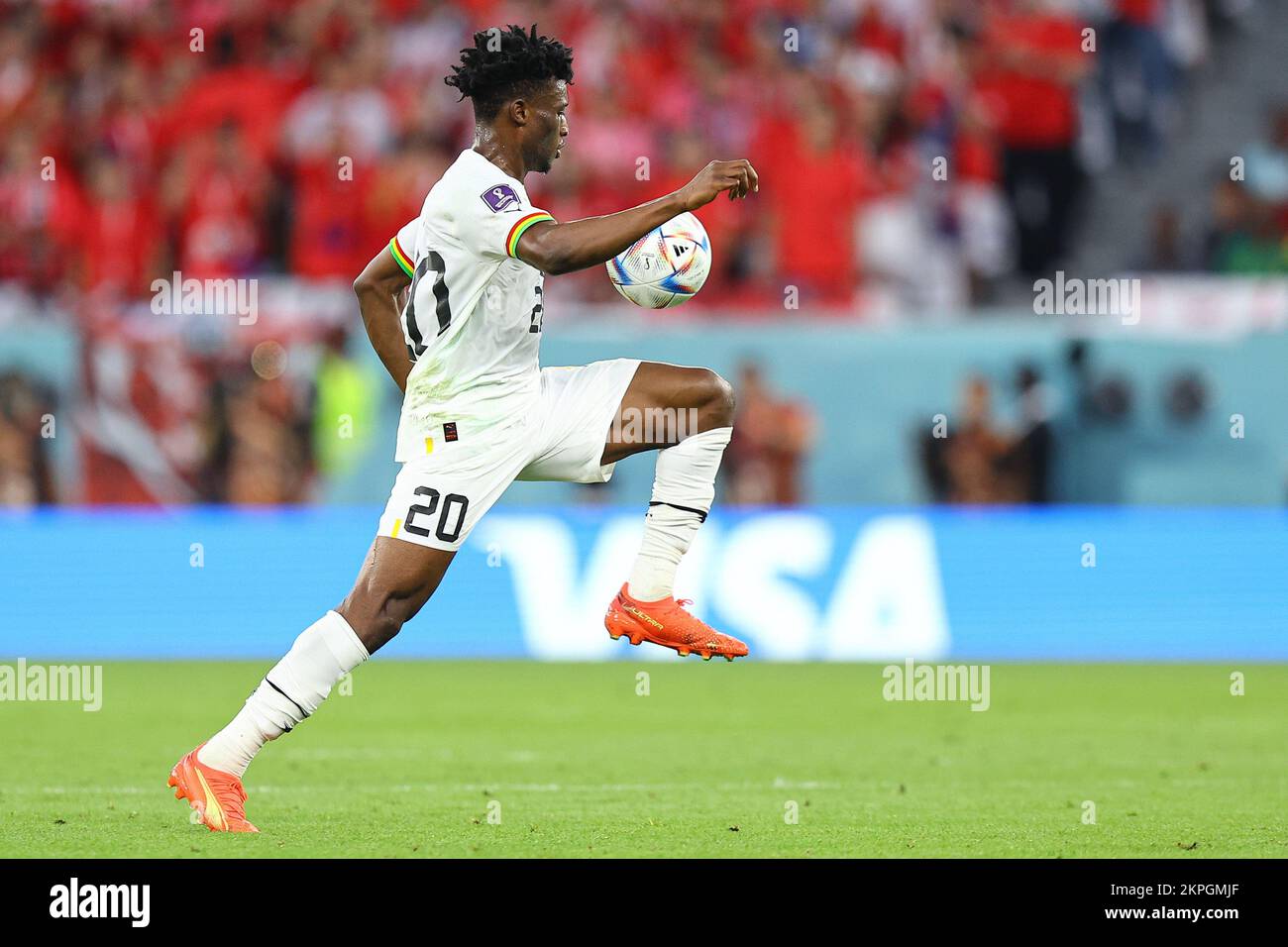Mohammed Kudus during the FIFA World Cup Qatar 2022 Group H match ...