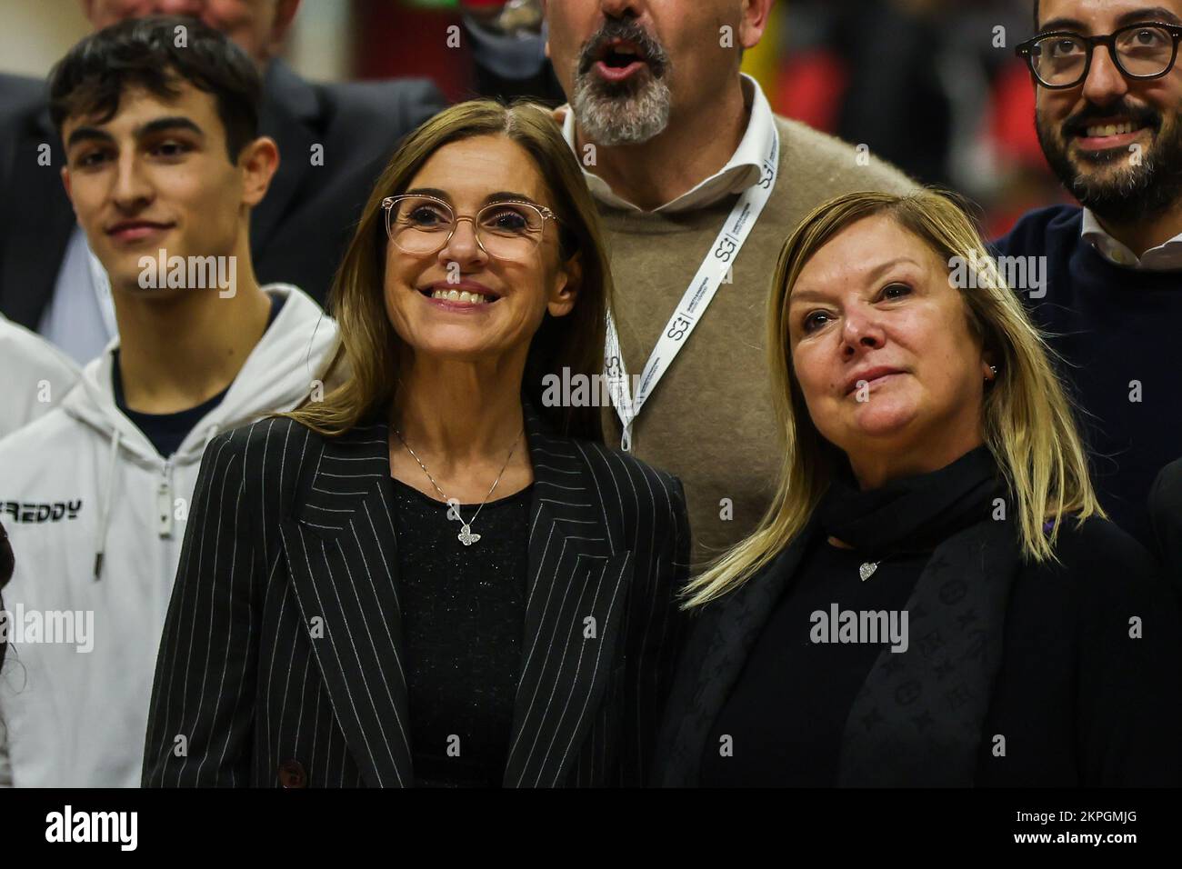 Emanuela Maccarani (R) Head coach and DTNR of Italy Group during Grand Prix di Ginnastica 2022 ...