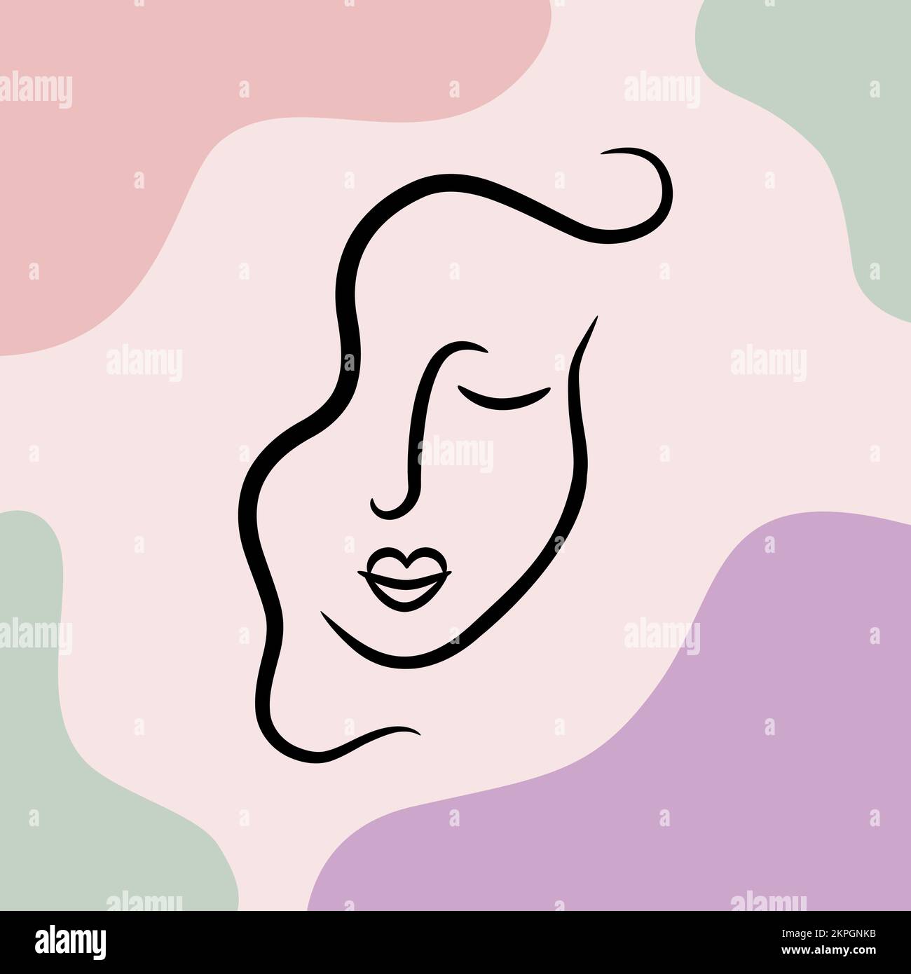 Lady line drawing hi-res stock photography and images - Alamy