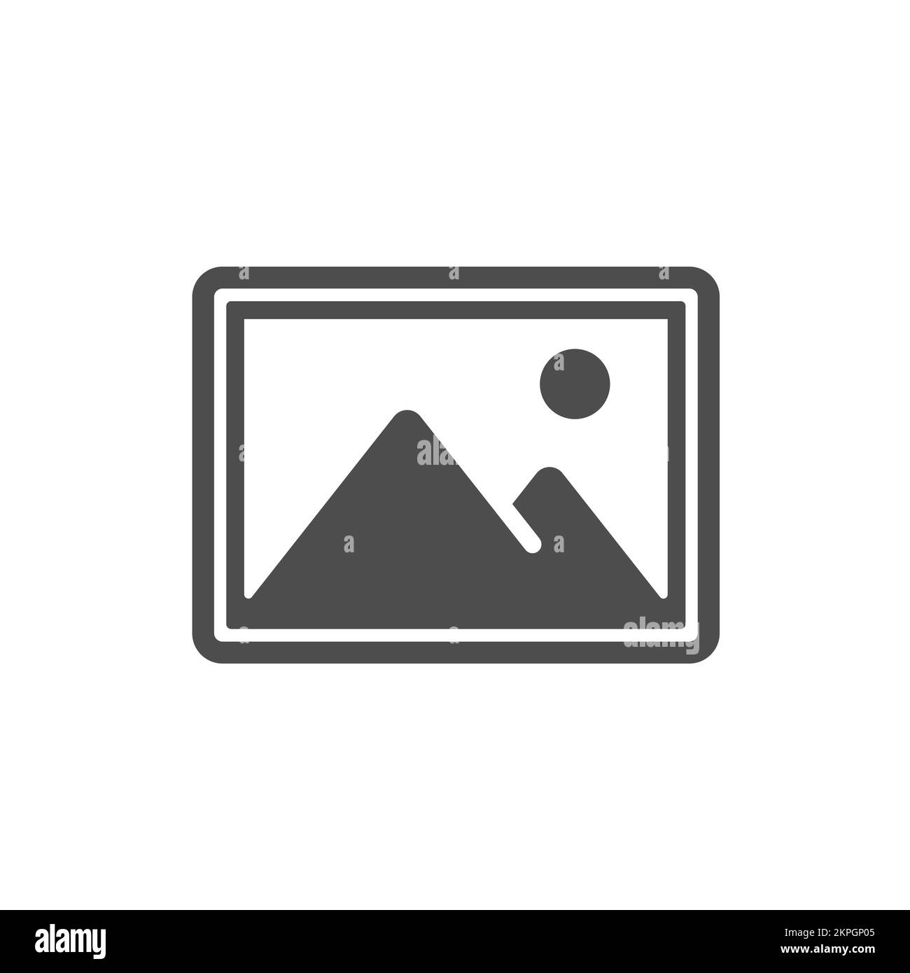 picture silhouette vector icon isolated on white Stock Vector Image ...