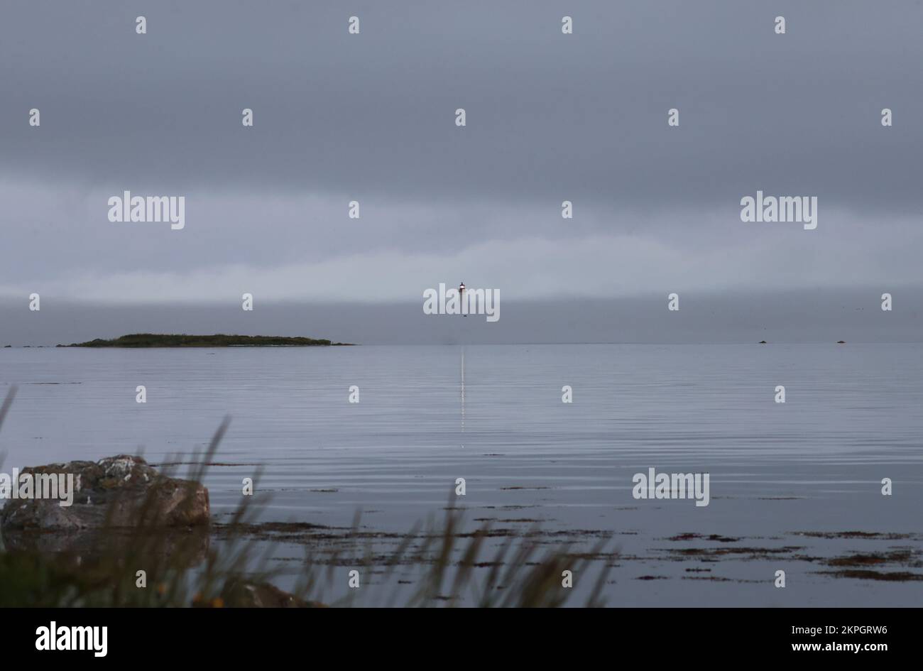 The Cape Sable Lighthouse in the fog, Nova Scotia Stock Photo - Alamy