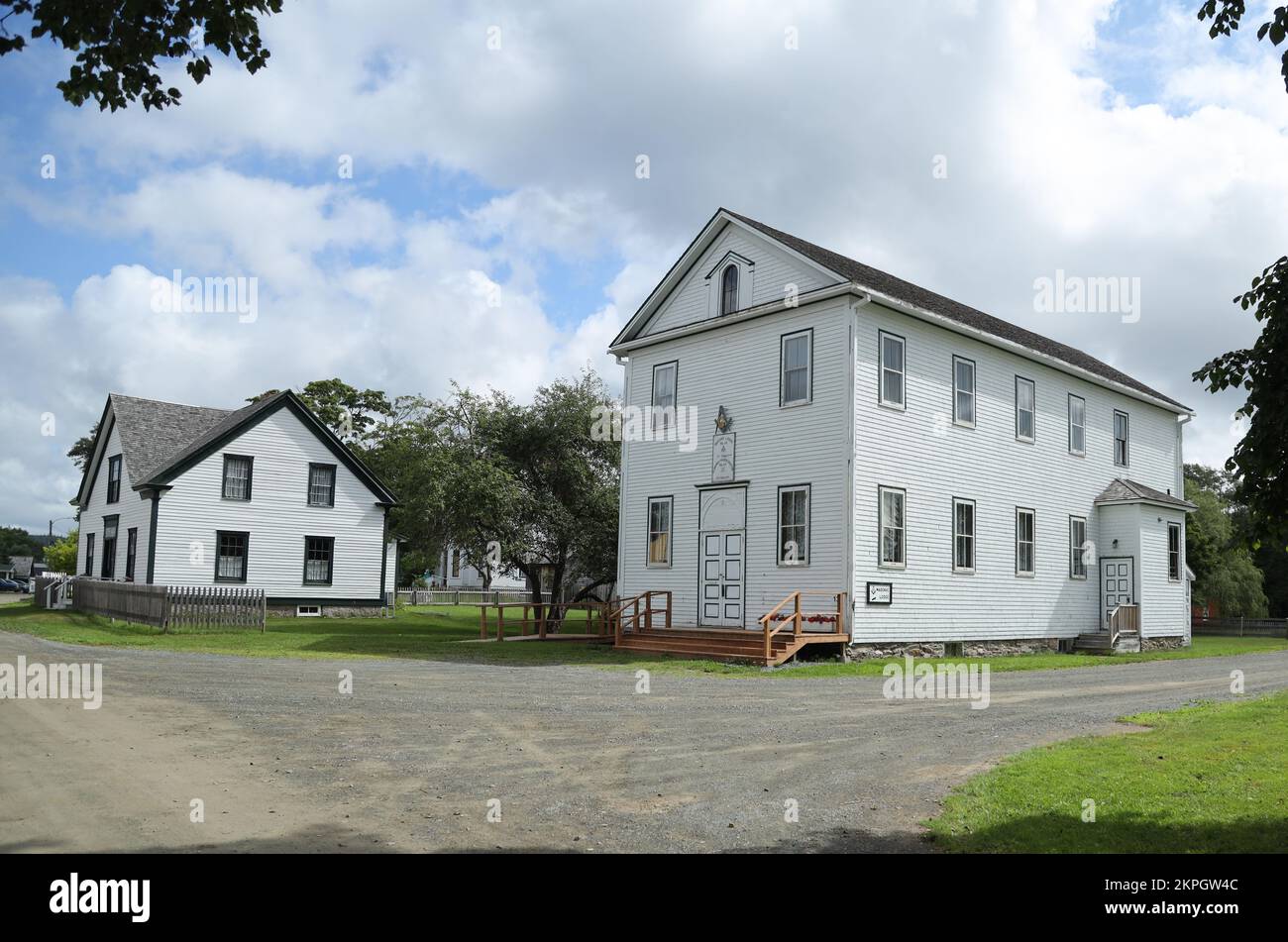 Typical house in the historical village of Sherbrook, Nova Scotia Stock ...
