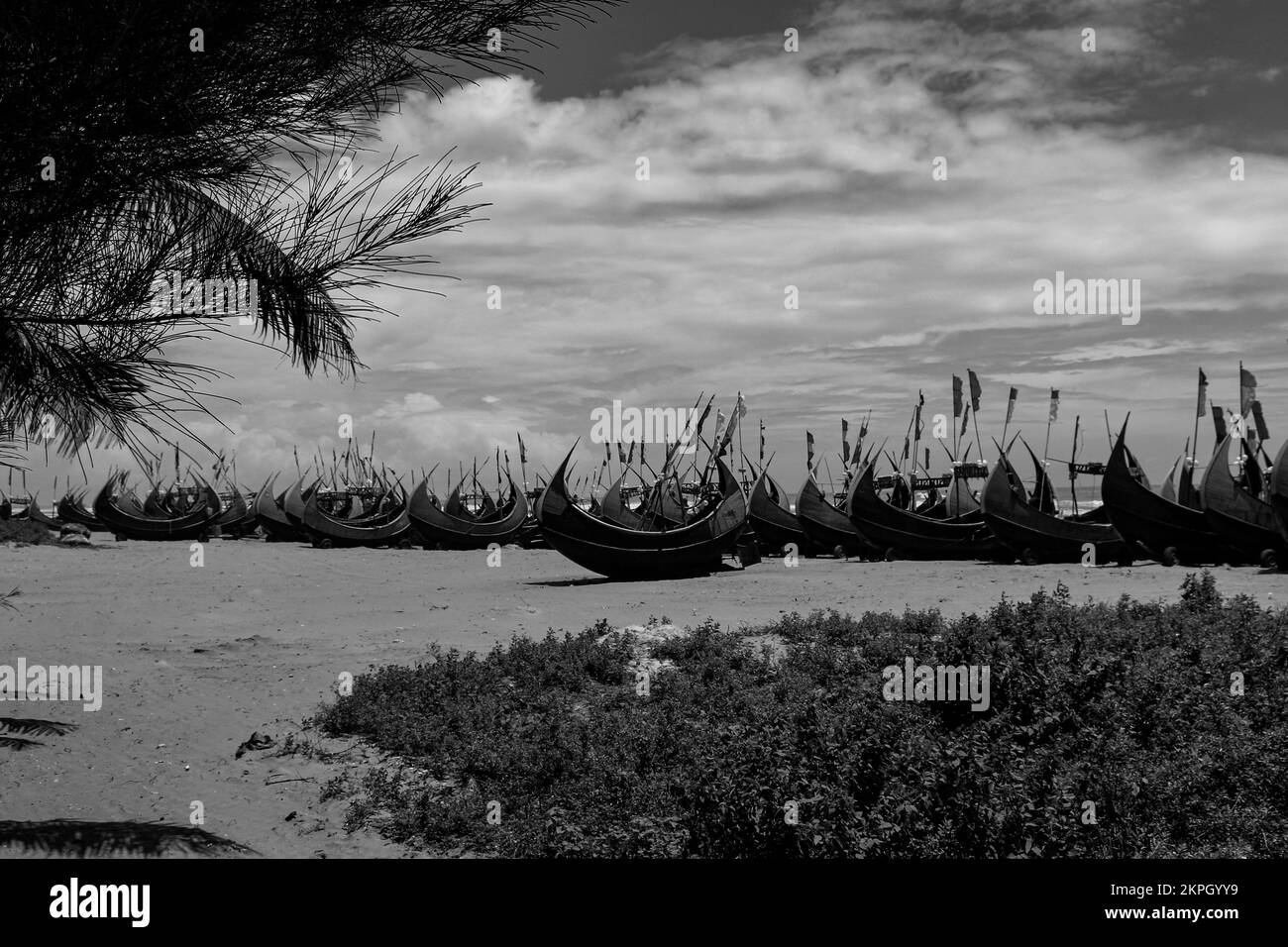 Moon Boat See Beach Stock Photo - Alamy