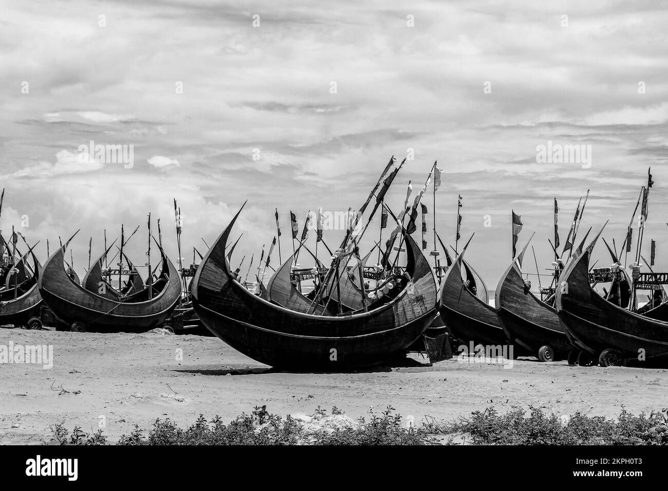 Moon Boat See Beach Stock Photo - Alamy