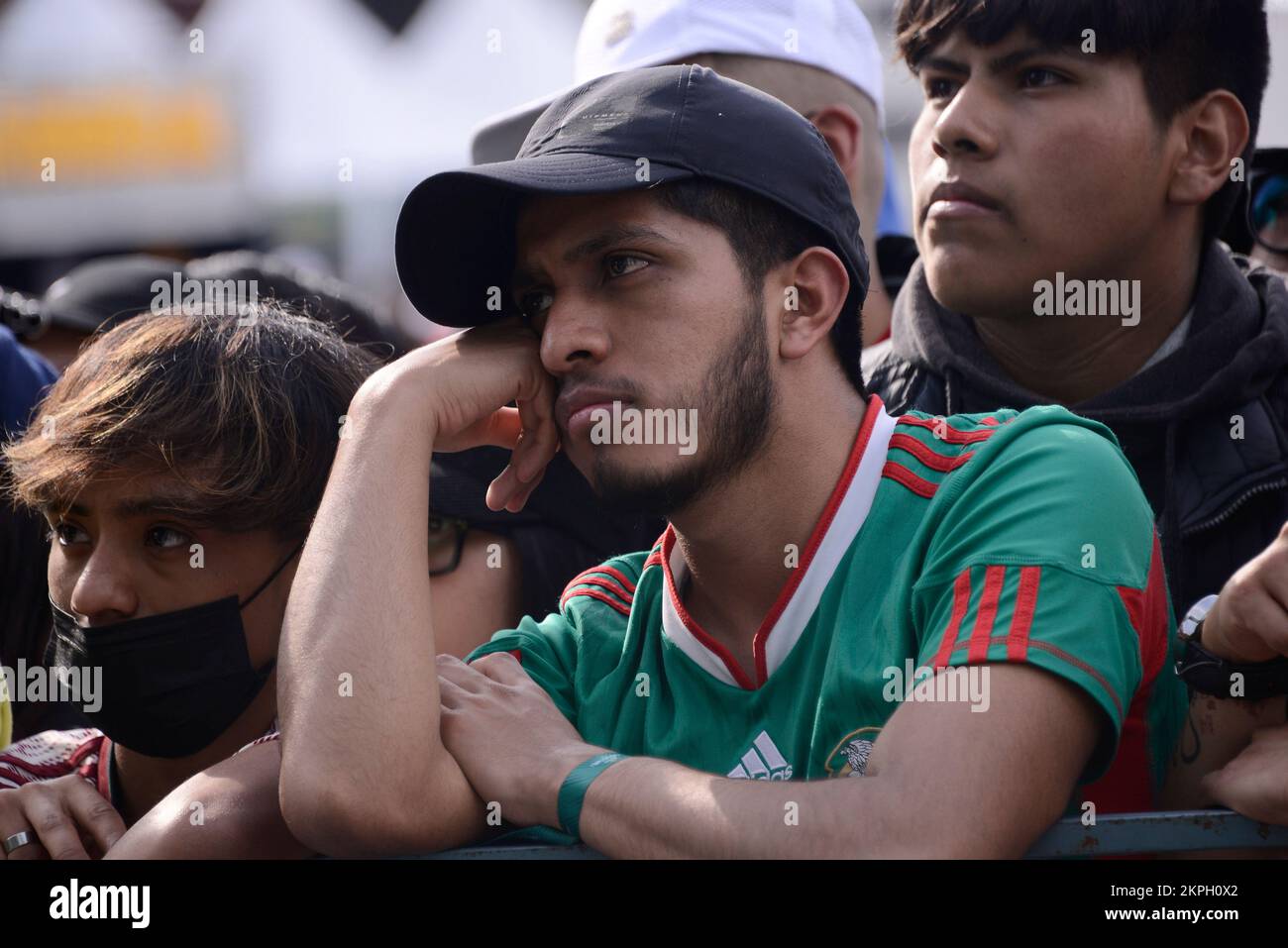 Mexicans Fans attend the FIFA Fan Fest at the Monument of the Revolution to support the Mexico's ...