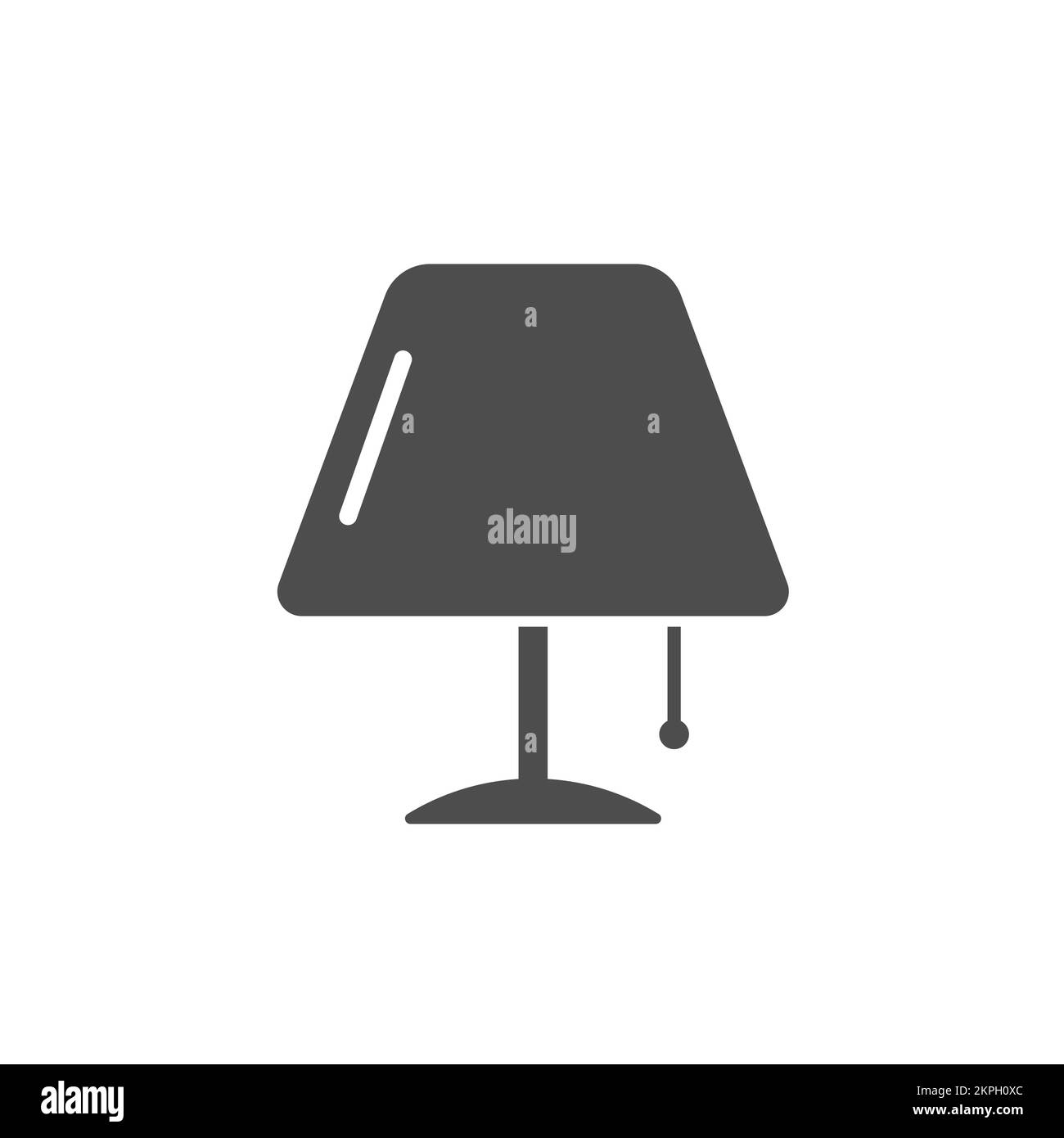 lamp silhouette vector icon isolated on white Stock Vector Image & Art ...