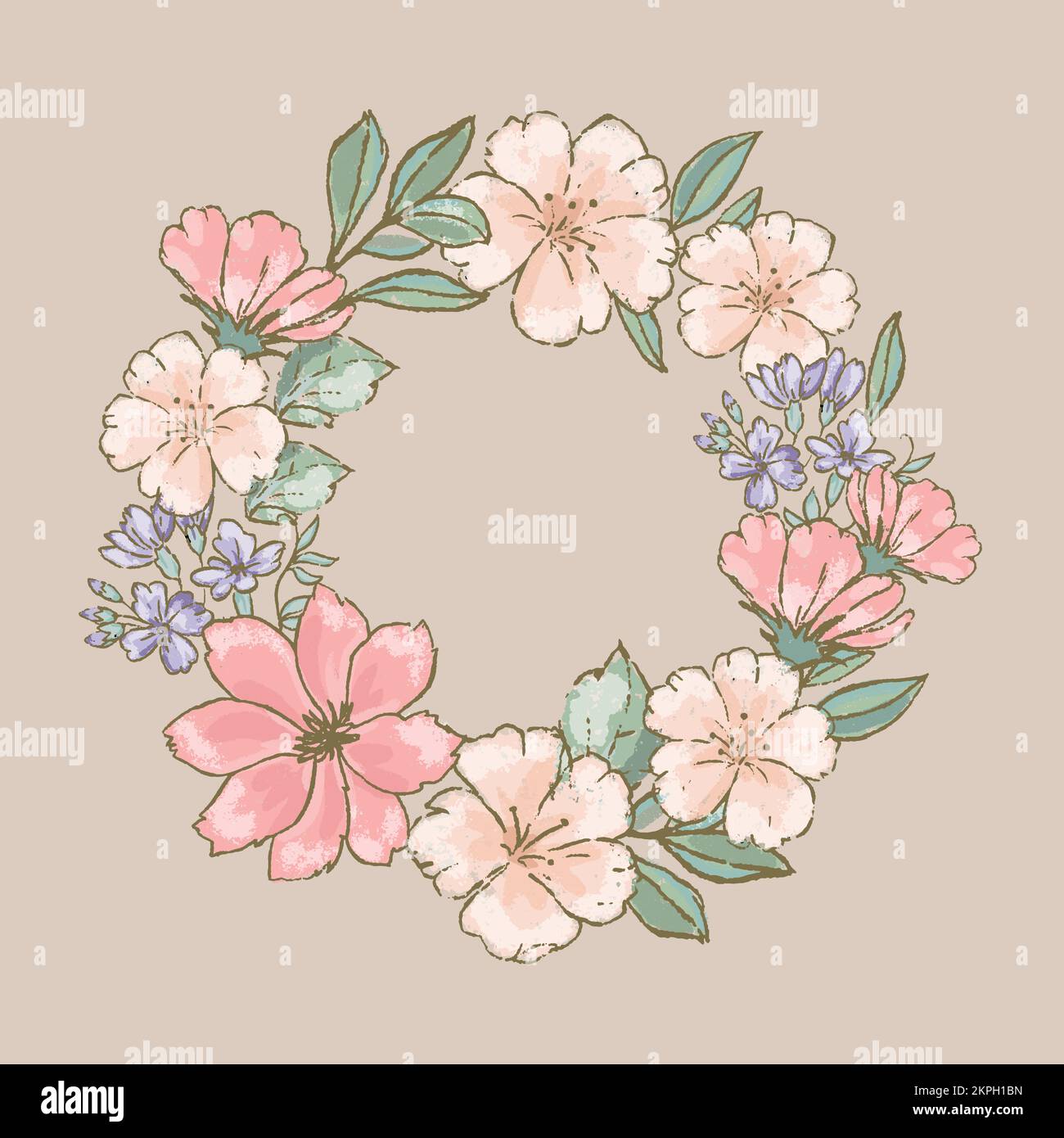 Retro wreath Stock Vector Images - Alamy