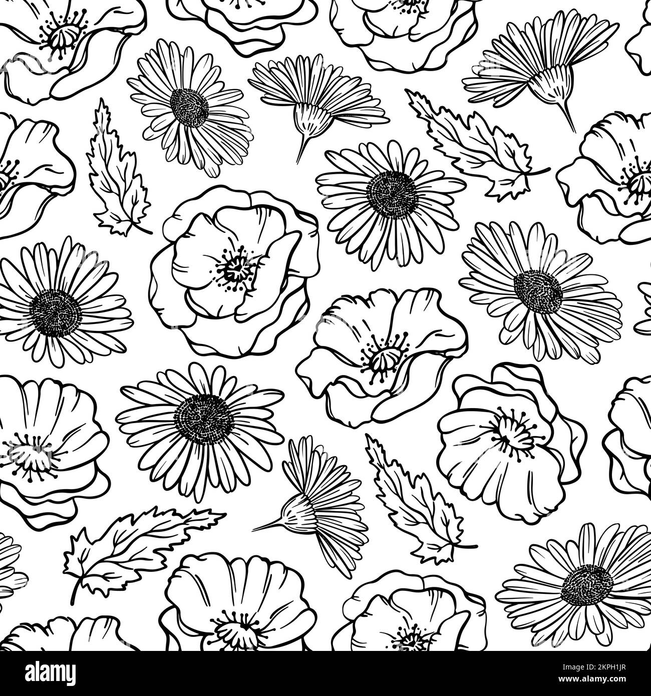 Cartoon poppy flower Stock Vector Images - Alamy