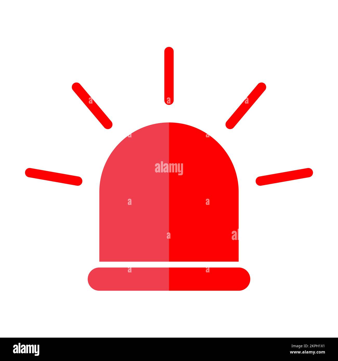 Siren fire alarm sign, signal danger light symbol, ambulance police ...