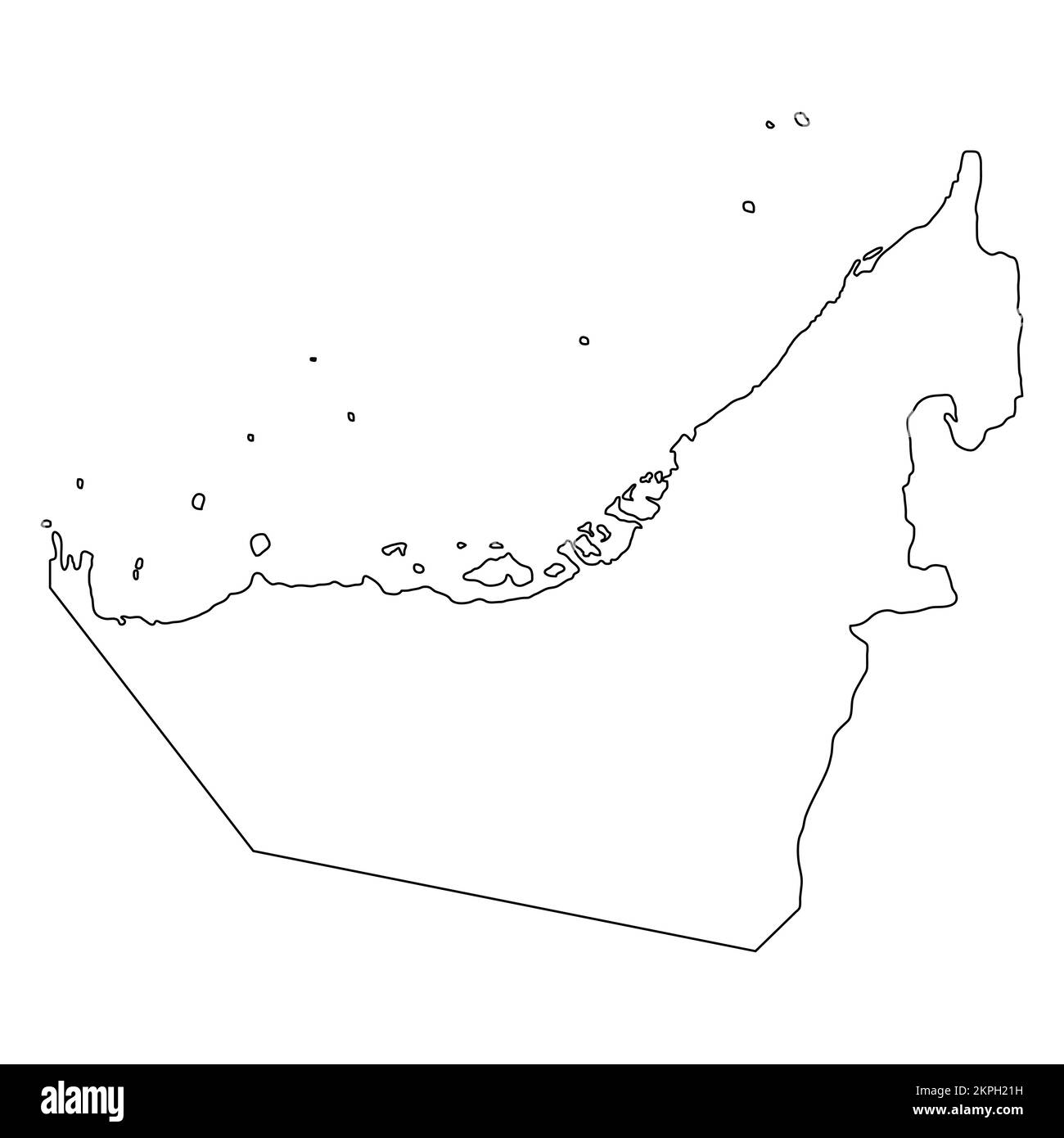 United arab emirates map icon, geography blank concept, isolated ...