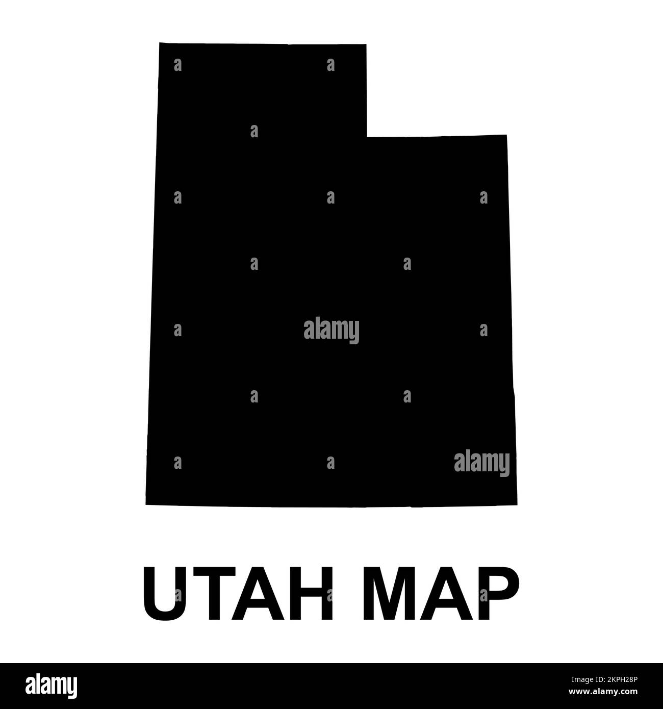 Utah map shape, united states of america. Flat concept icon symbol ...