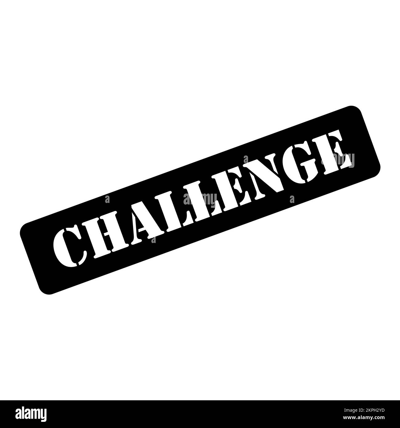 Challenge stamp symbol, label sticker sign button, text banner vector ...