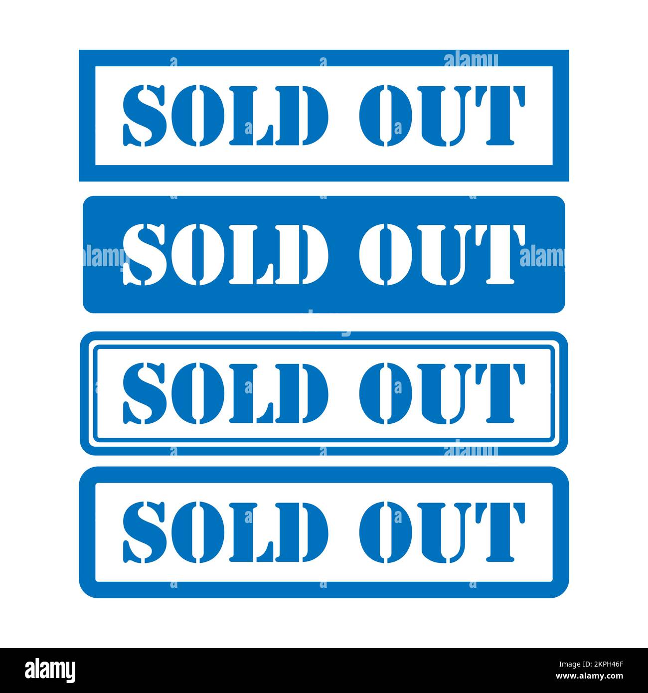 Set of Sold out stamp symbol, label sticker sign button, text banner ...