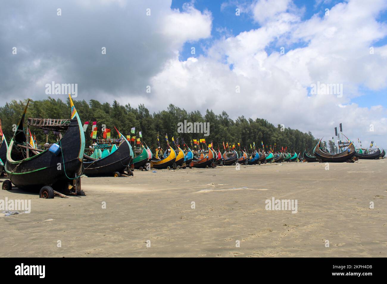 Moon Boat See Beach Stock Photo - Alamy