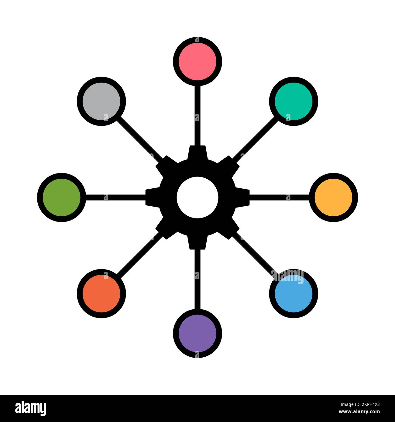 Multichannel digital design icon, omnichannel flat web symbol, internet ...