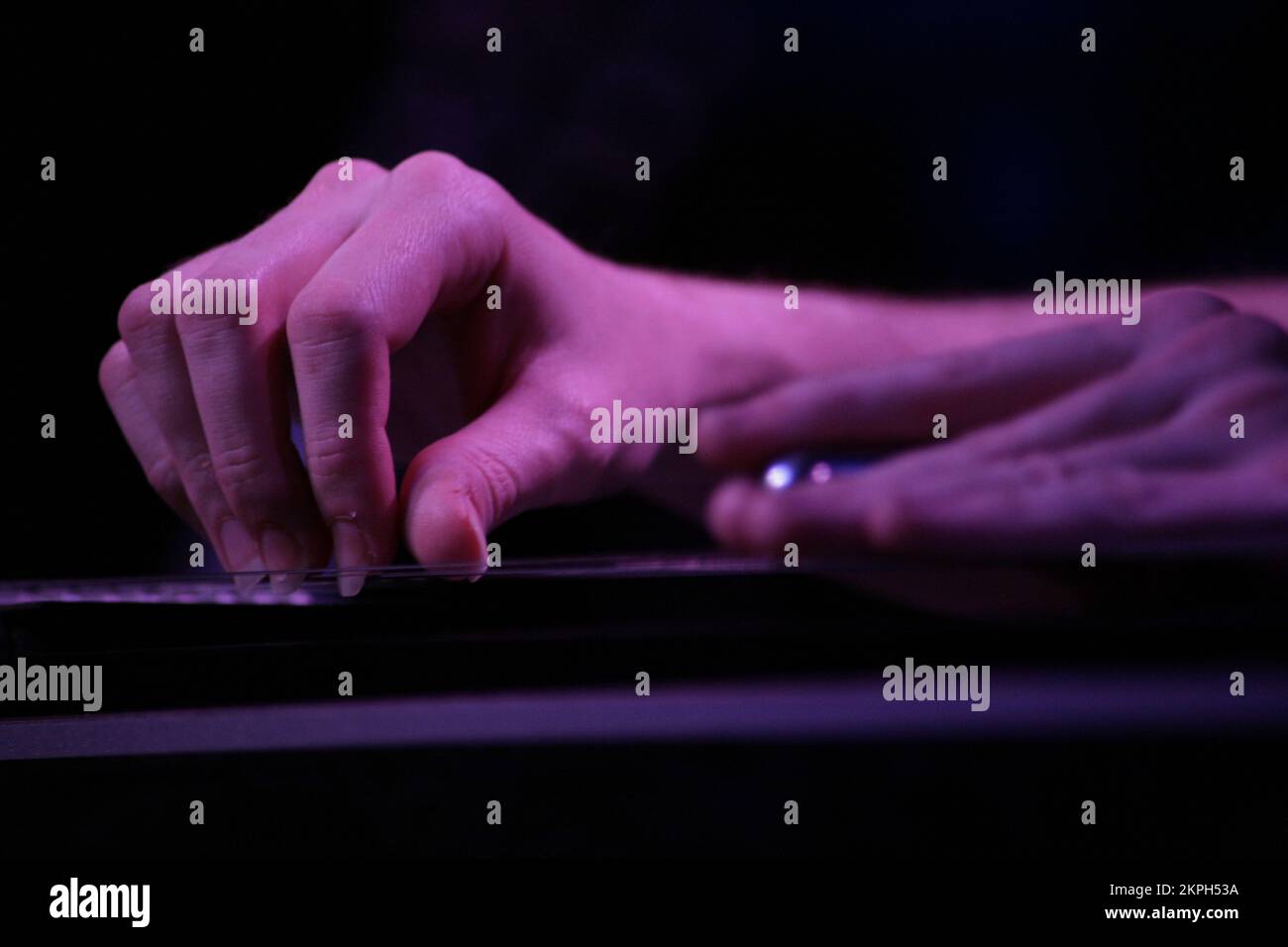 LAP STEEL GUITAR, CLOSEUP, CONCERT: Generic picture of a lap steel ...