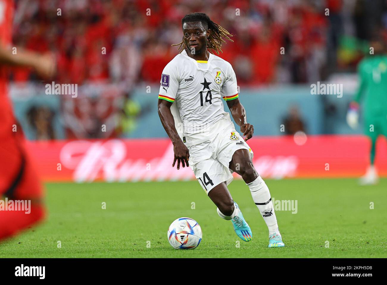 Gideon Mensah during the FIFA World Cup Qatar 2022 Group H match ...