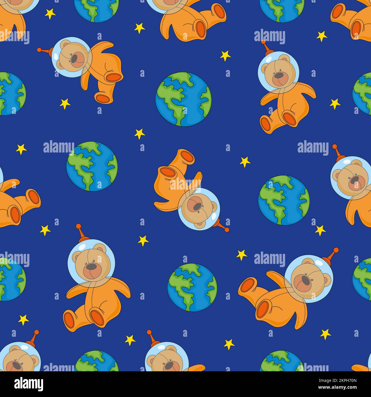 TEDDI Galaxy Space Cosmos Universe Animal Cartoon Vector Illustration ...