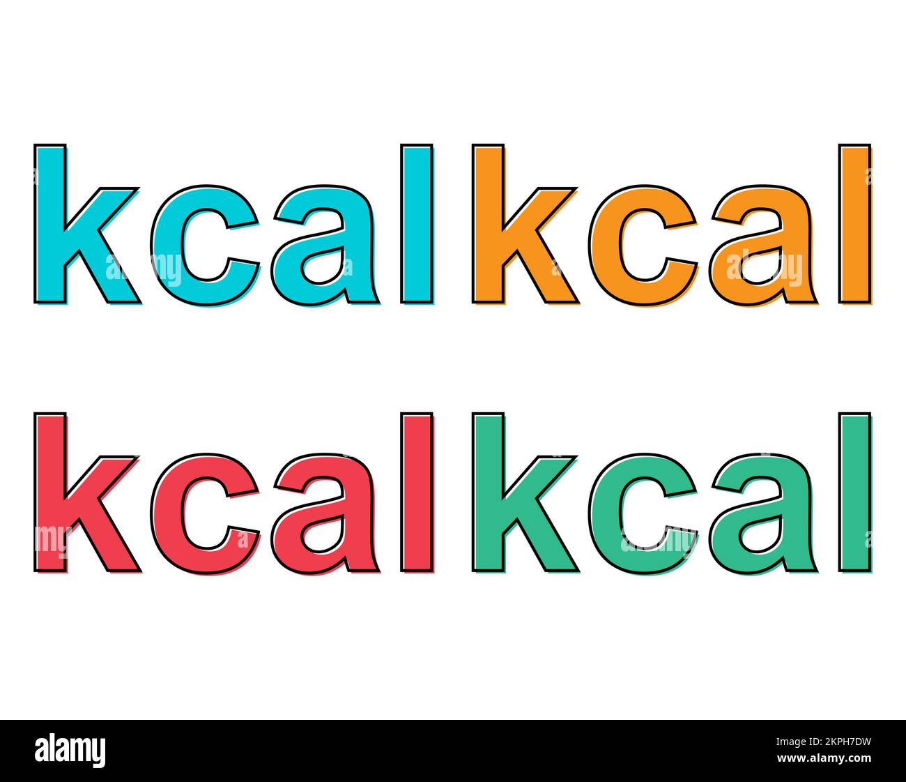 Set of Calories healthy diet icon, nutrition food low sign, kcal zero ...