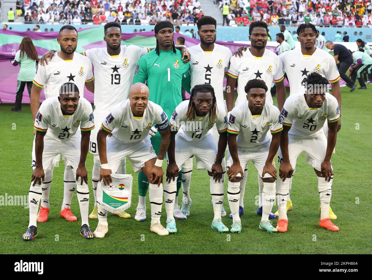 28th Nov, 2022. South Korea-Ghana match Ghana's starting eleven pose ...