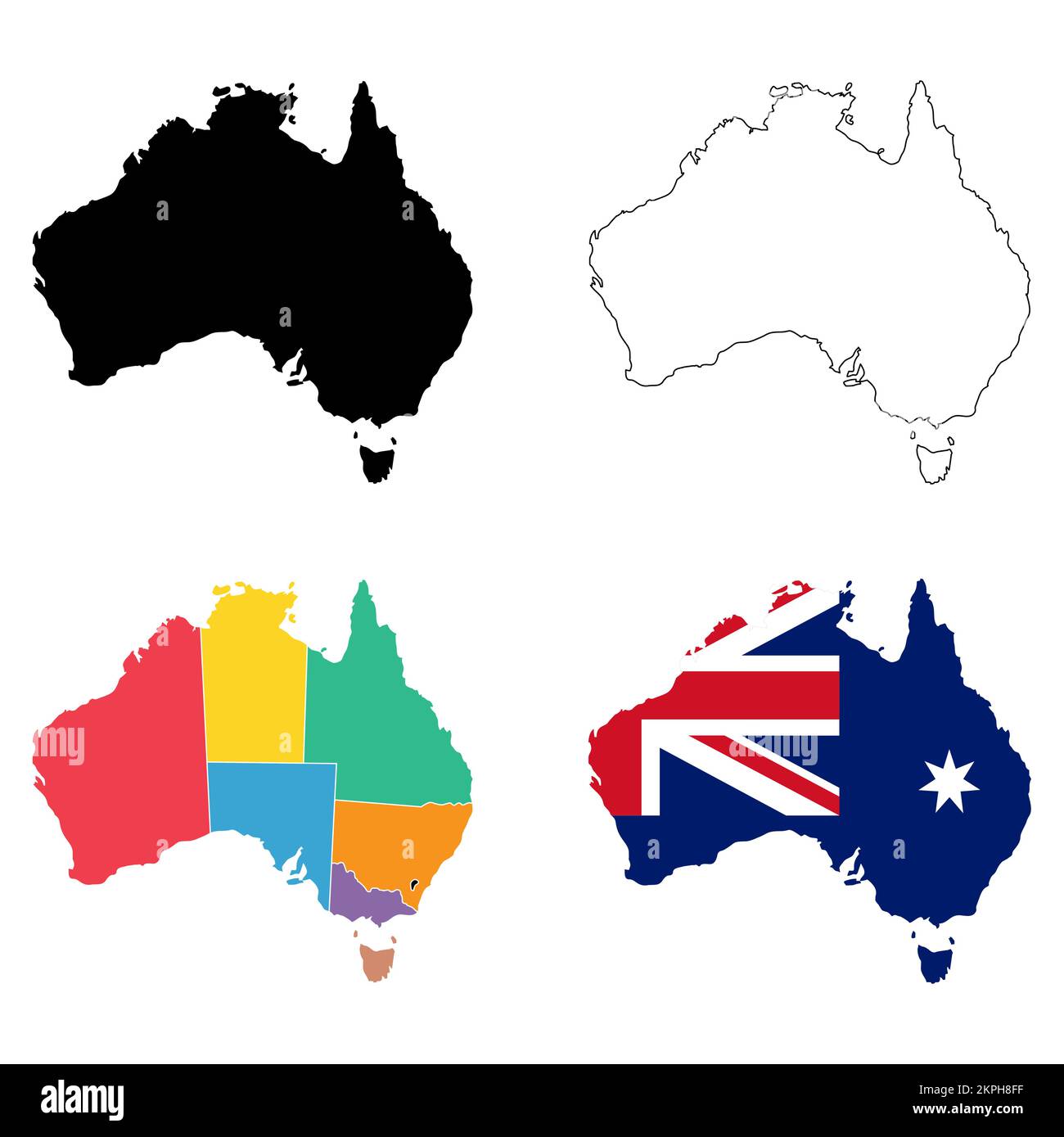 Australia map icon, geography blank concept, isolated graphic ...
