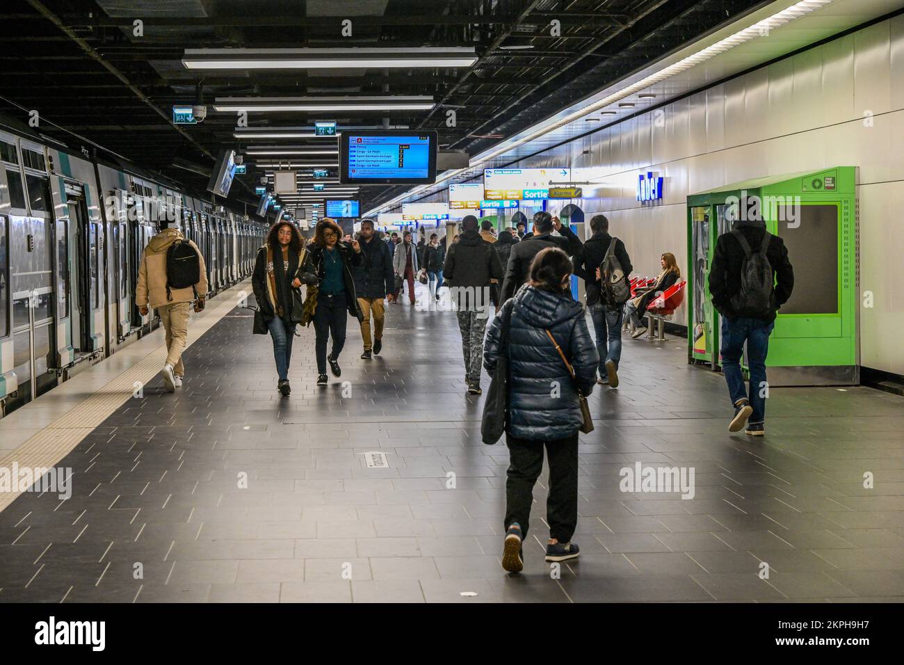 Illustration of the RER in Paris, France on November 28, 2022. - French ...