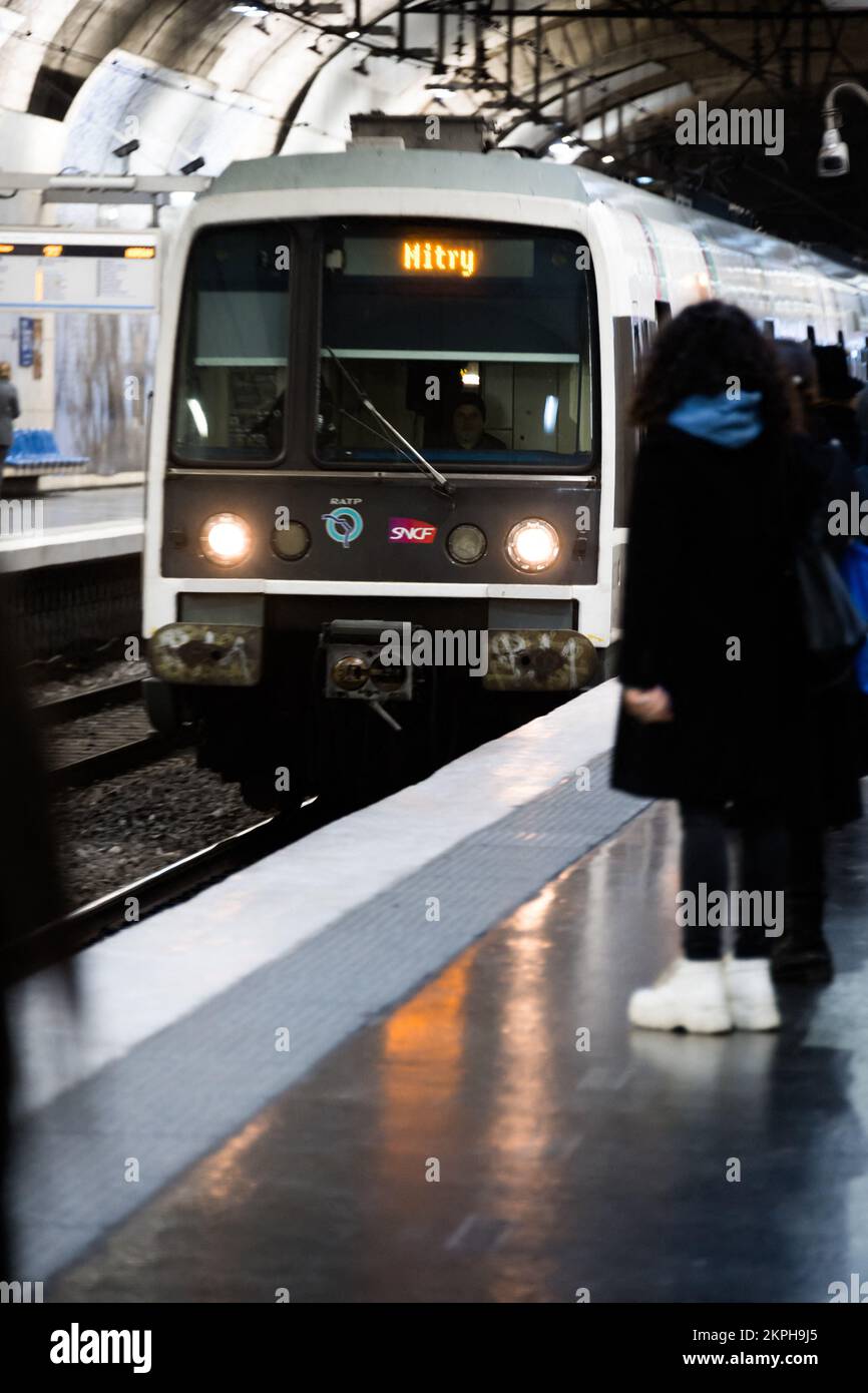 Illustration of the RER in Paris, France on November 28, 2022. - French ...