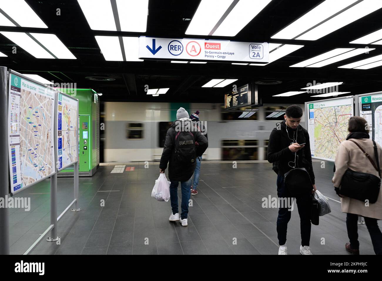 Illustration of the RER in Paris, France on November 28, 2022. - French ...