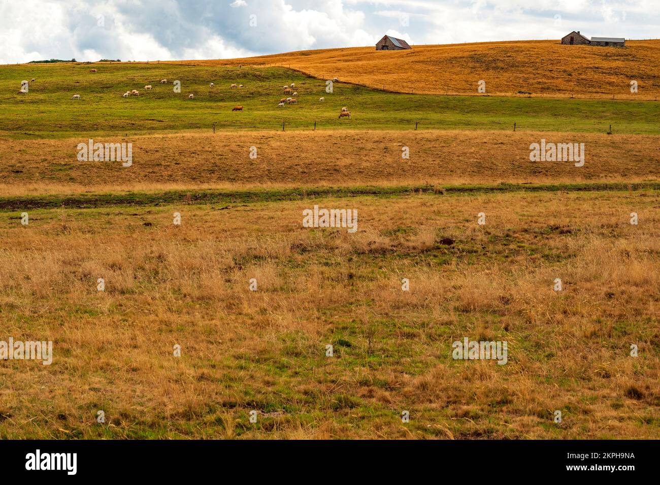 The landscape of the Besse in the heart of the Auvergne, France Stock ...