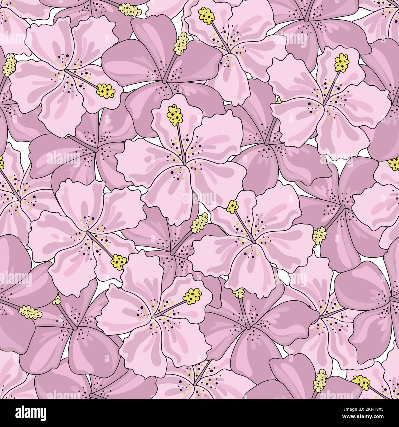 TROPICAL FLOWERS In Pink Colors Of Abstract Large Plant Equatorial ...