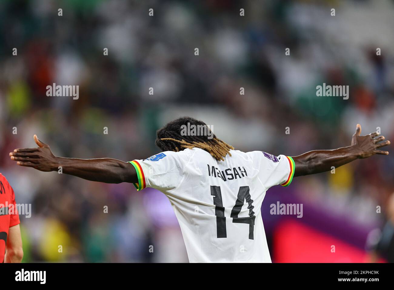 Gideon Mensah during the FIFA World Cup Qatar 2022 Group H match ...