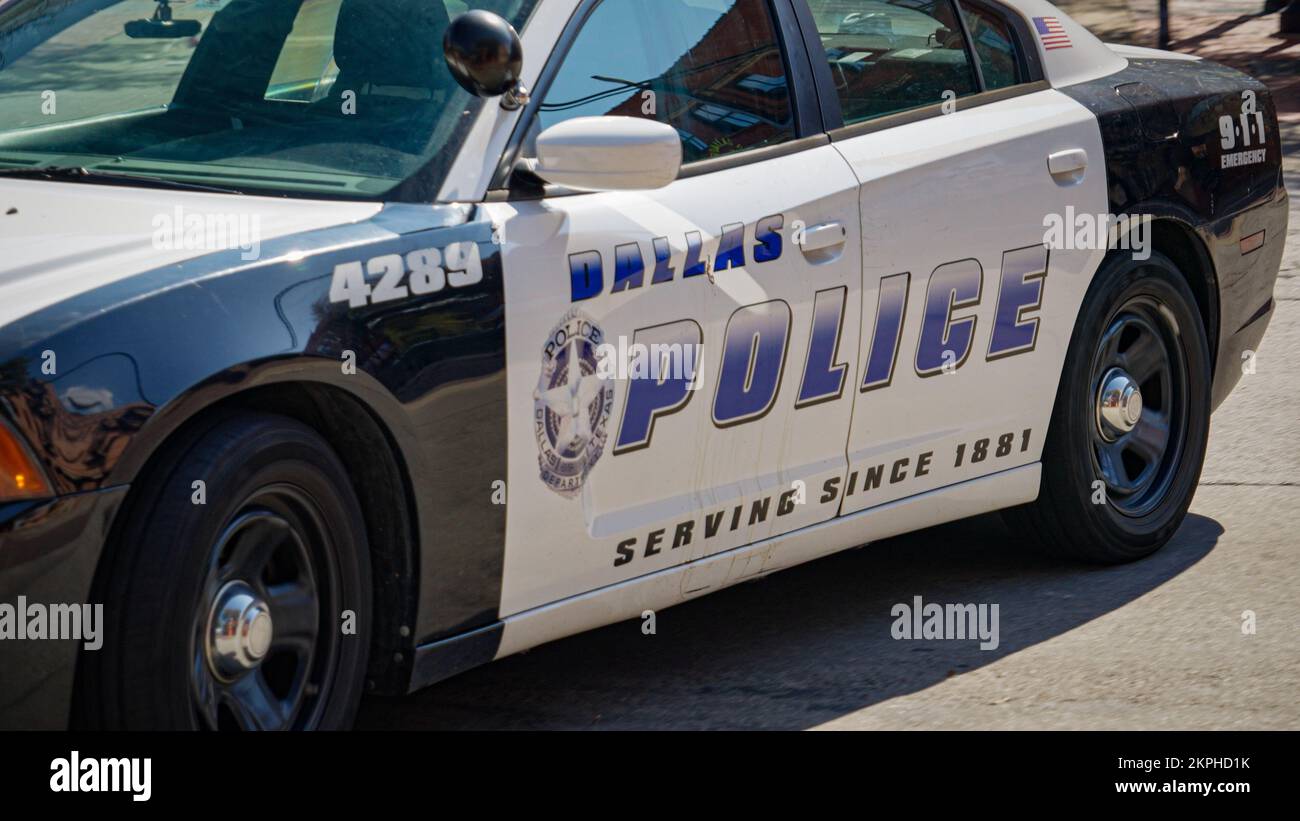 Dallas Police Car on duty - DALLAS, UNITED STATES - OCTOBER 30, 2022 ...