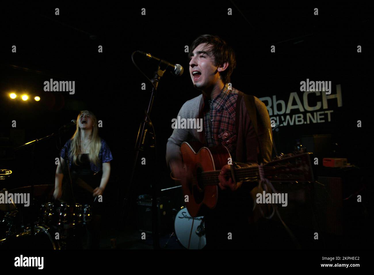 THE SLOW CLUB, EARLY GIG, 2007: Singer and guitarist Charles Watson and ...