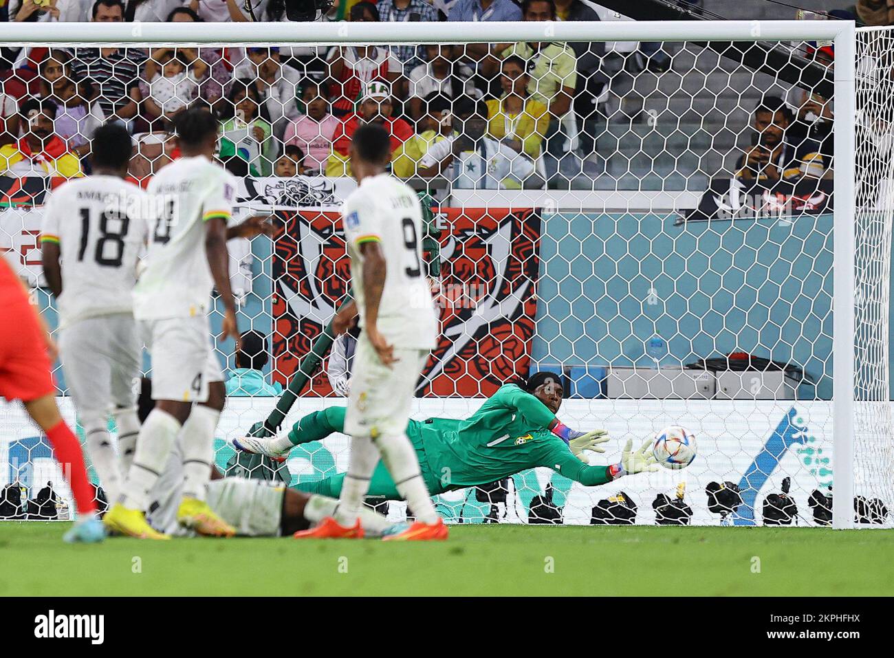 Lawrence Ati Zigi during the FIFA World Cup Qatar 2022 Group H match ...