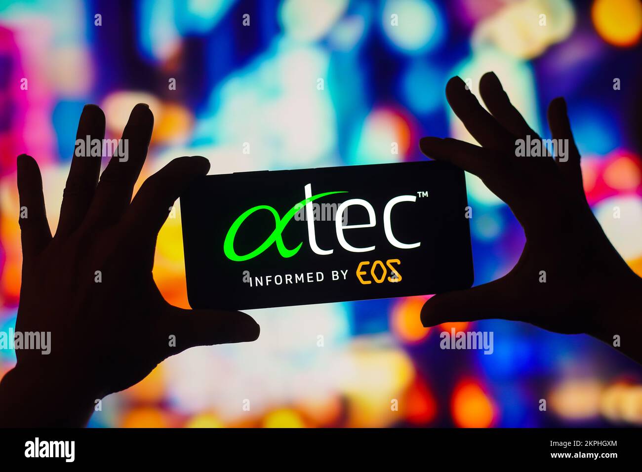 In this photo illustration, the ATEC Spine logo is displayed on a ...