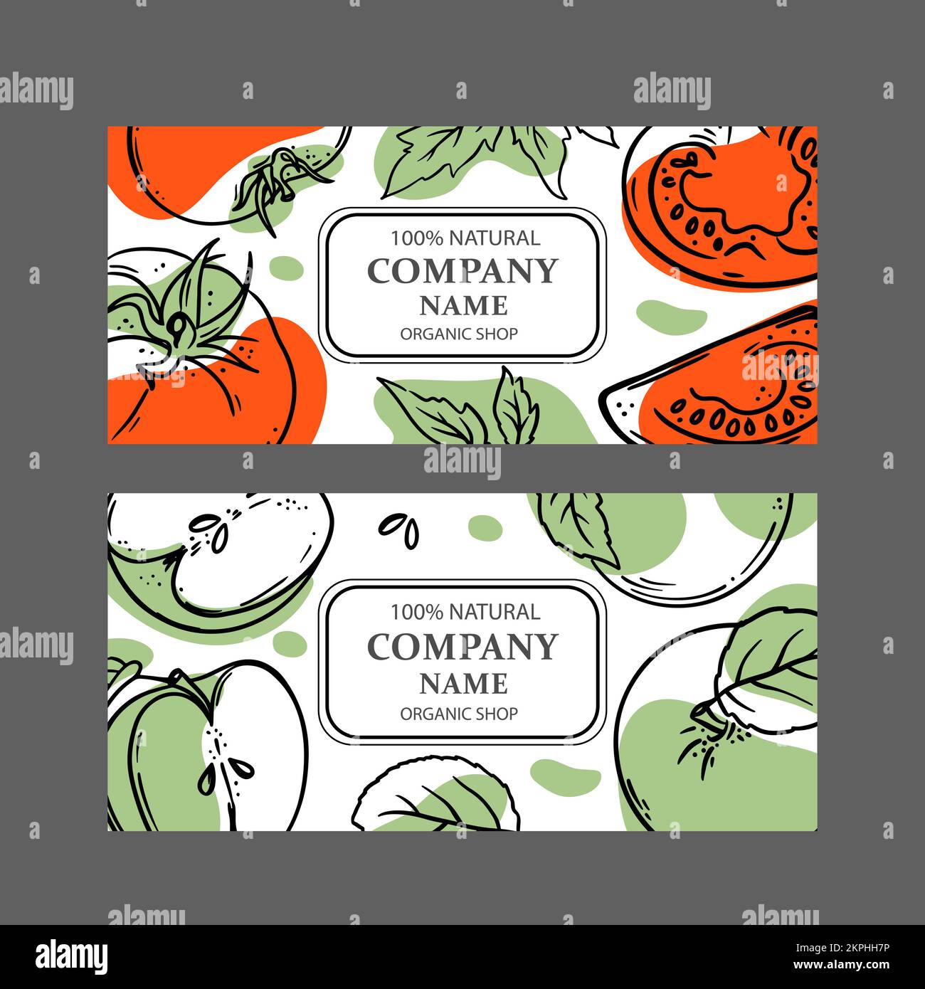 TOMATO GREEN APPLE LABELS Design Of Stickers For Shop Of Organic ...