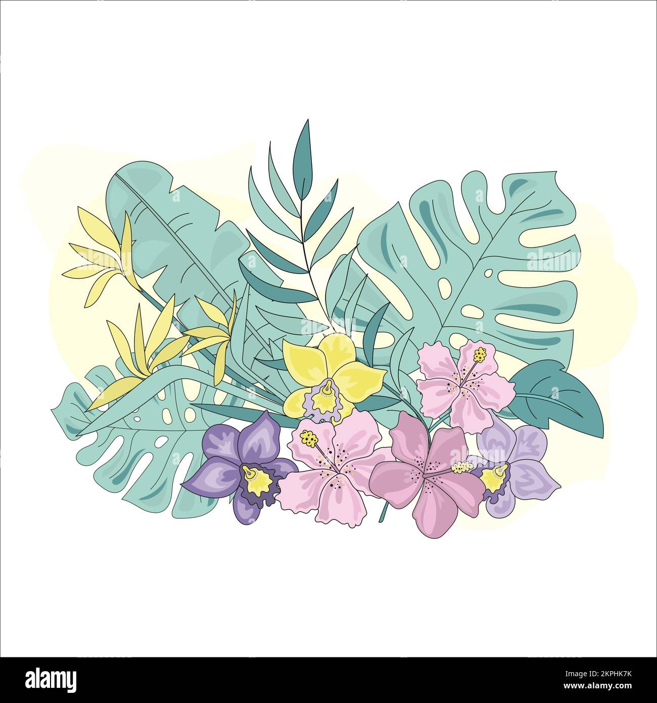 TROPIC FLOWERS And Plants Exotic Nature of Southern Countries Summer ...