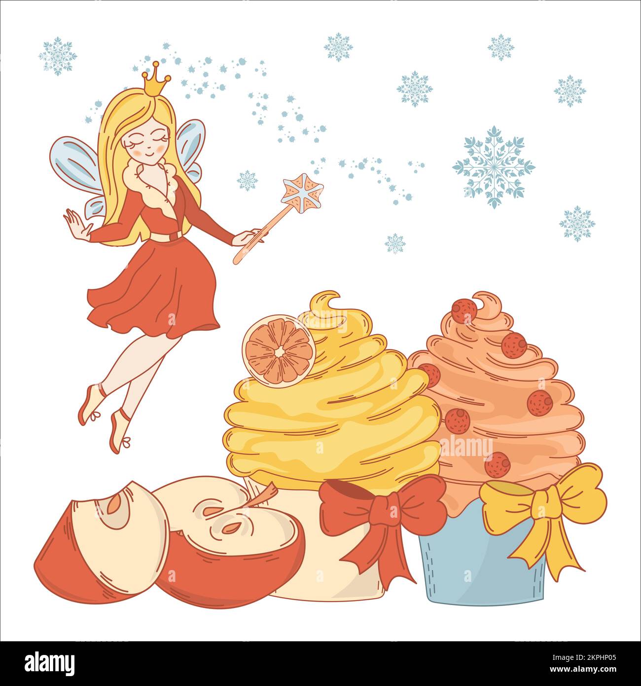 SWEET FAIRY Winged Long Haired Princess With Magic Wand Makes Fabulous ...