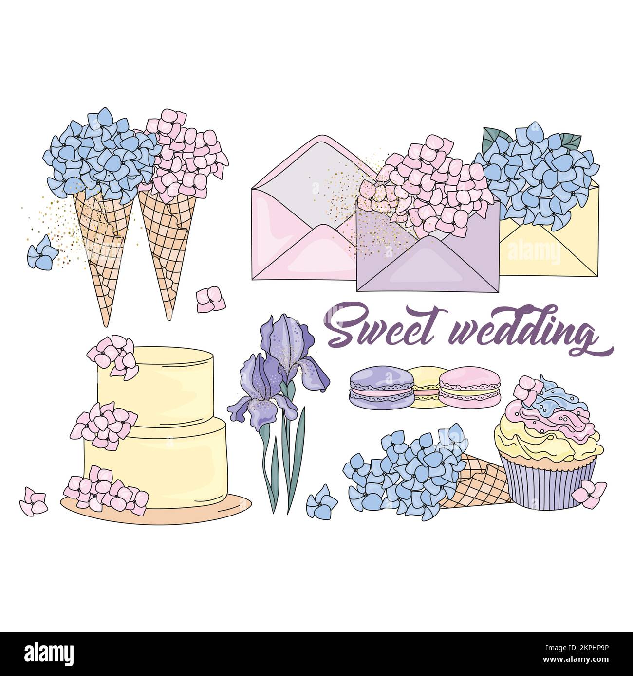 Hydrangea cartoon Cut Out Stock Images & Pictures - Alamy