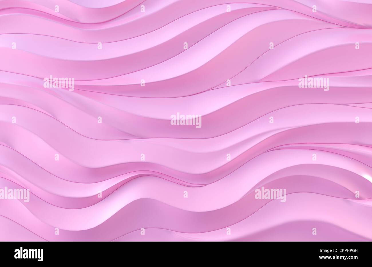 3d Abstract waves Background. Pink rendered abstraction. 3d Rendering ...