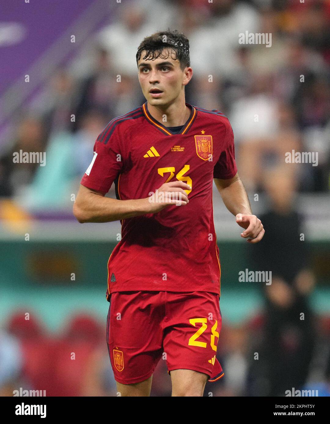 Spain's Pedri during the FIFA World Cup Group E match at the Al Bayt ...