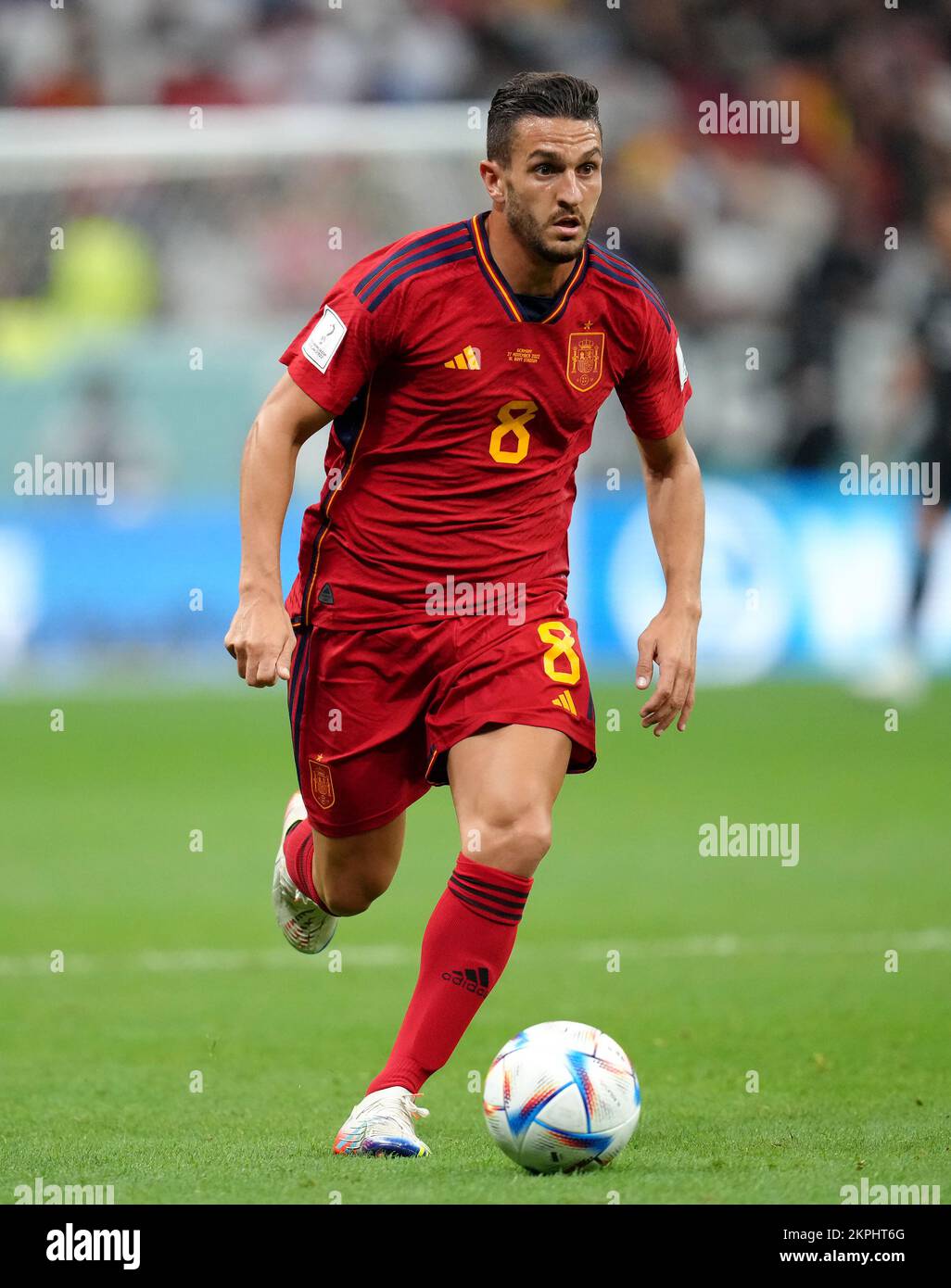 Spain's Koke during the FIFA World Cup Group E match at the Al Bayt ...