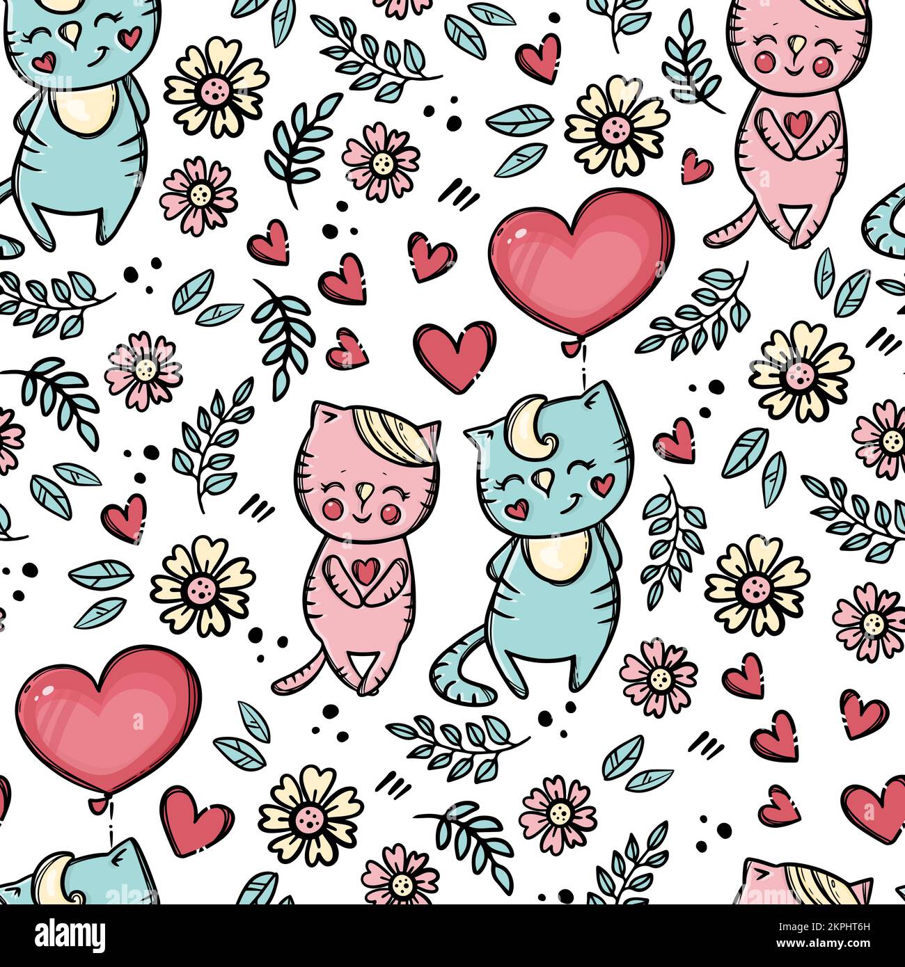 VALENTINE DAY BALLOON Cute Enamored Kitten With Balloon Offers His ...