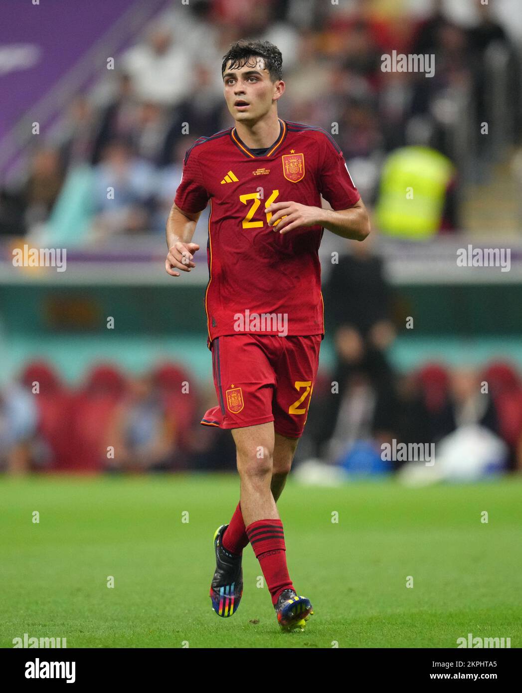 Spain's Pedri during the FIFA World Cup Group E match at the Al Bayt ...