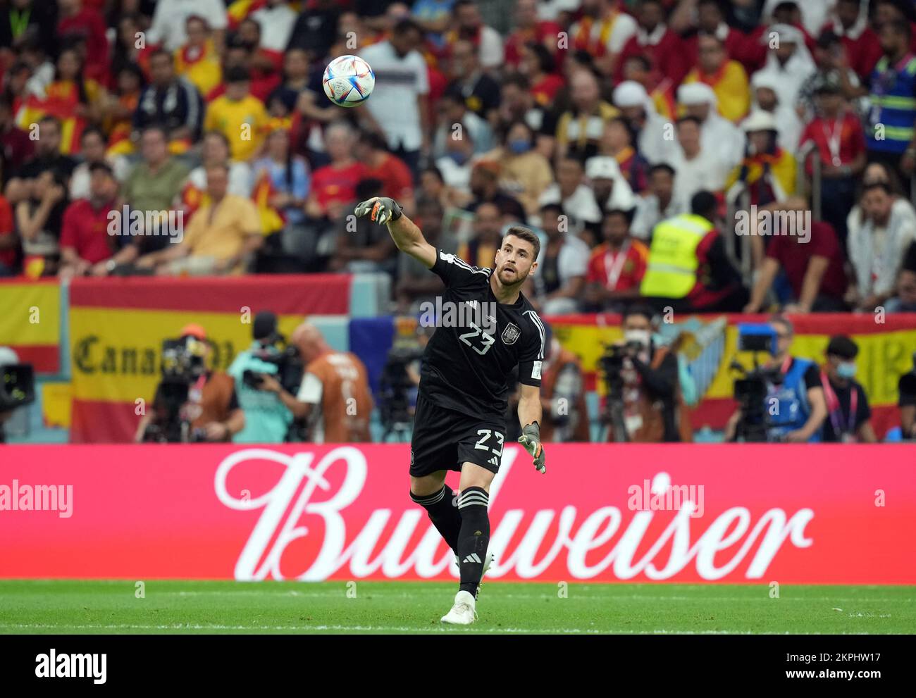 Spain goalkeeper Unai Simon during the FIFA World Cup Group E match at ...