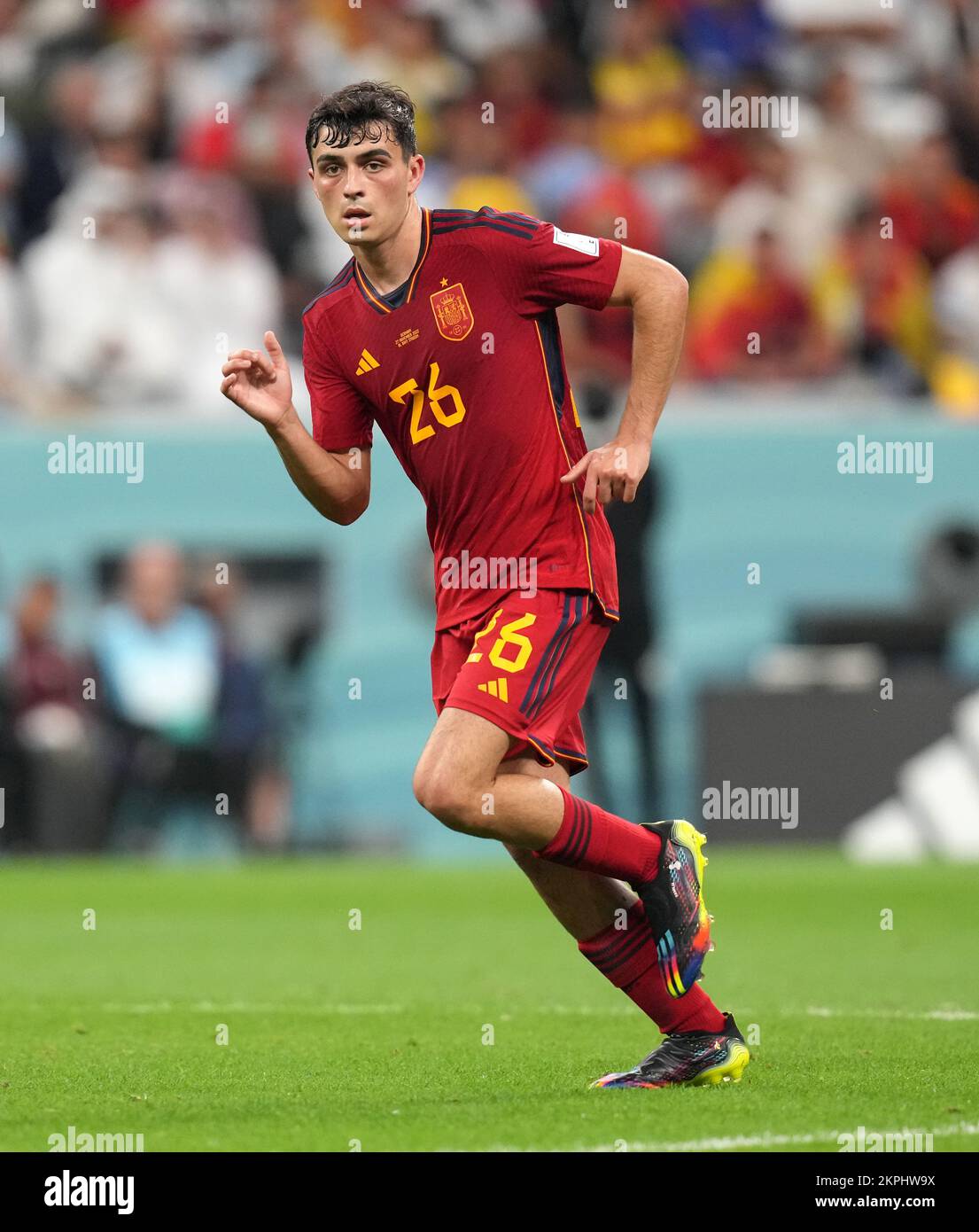 Spain's Pedri during the FIFA World Cup Group E match at the Al Bayt ...