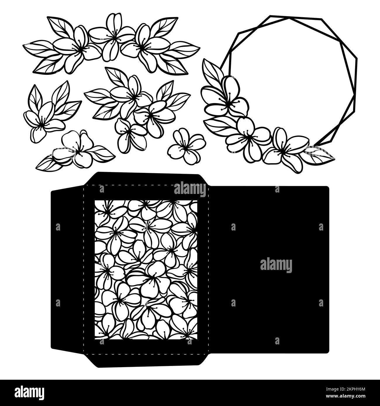 WEDDING PLOTTER SET Monochrome Holiday Collection From Flowers And ...