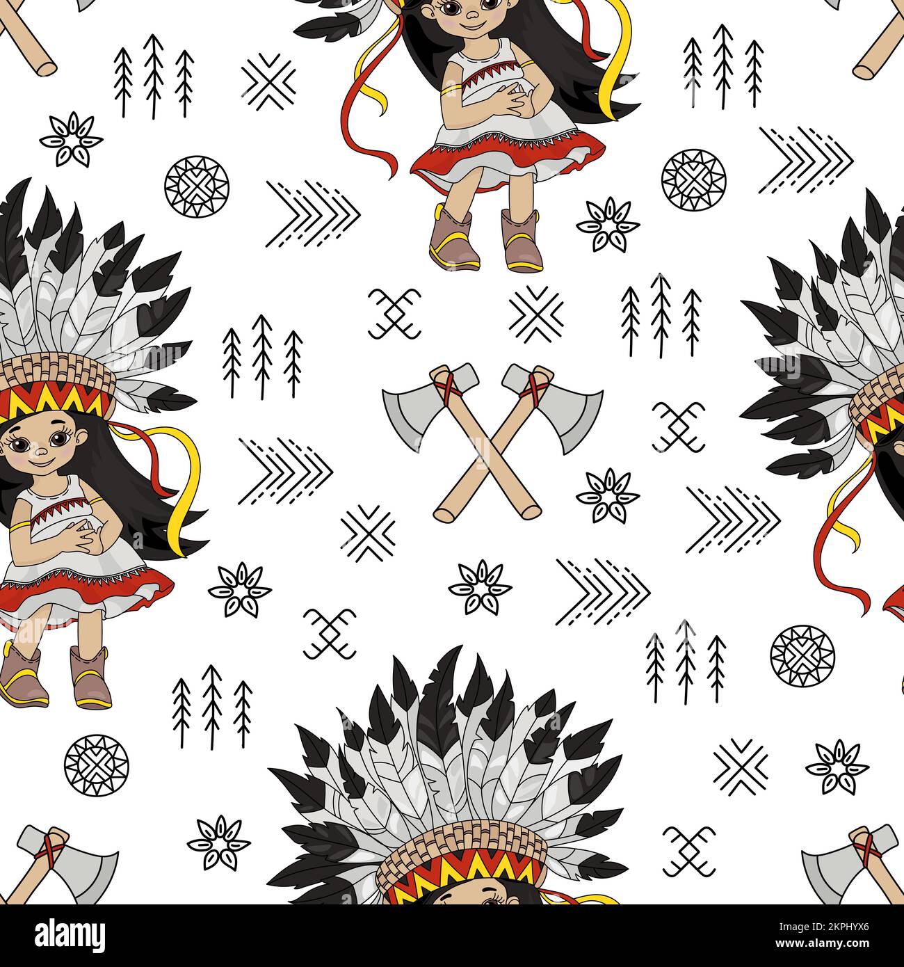 American indian princess Stock Vector Images - Alamy